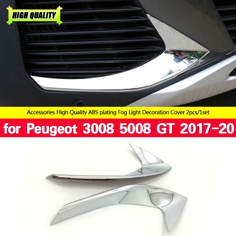 Chrome Look Front Fog Lights Lamps Eyebrow Stripes Cover Trim For ...