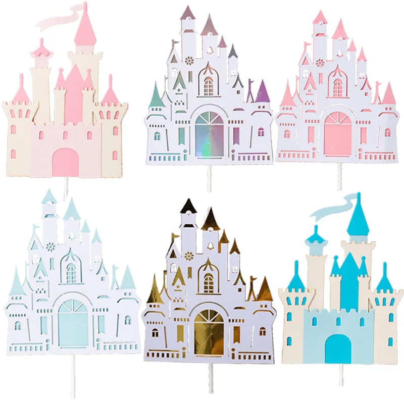 Blue Princess Castle Silhouette