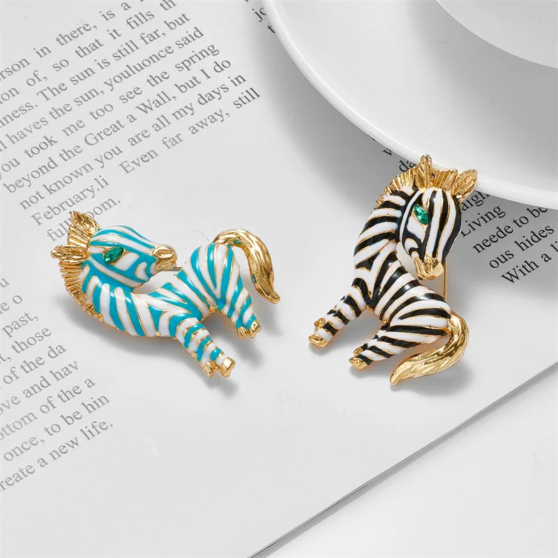 New-Niche-Simple-Personality-Medieval-Zebra-Pattern-Dripping-Oil-Metal ...