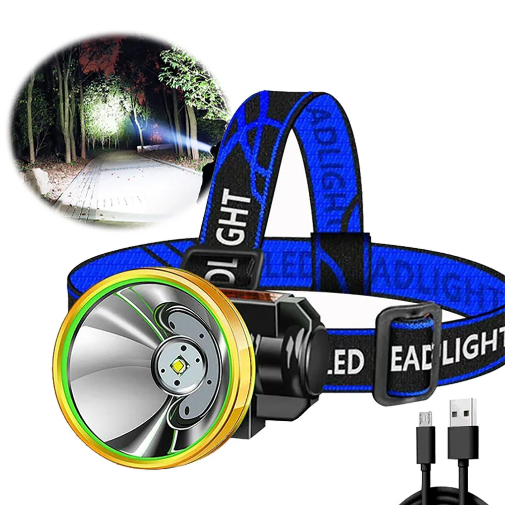 Portable-Led-Headlamp-Rechargeable-Waterproof-Super-Bright-Head-mounted ...