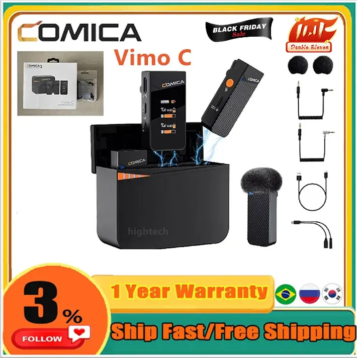 Comica-Vimo-C-C3-C2-Vimo-S-Wireless-Lapel-Microphone-2-4G-Mini-for ...