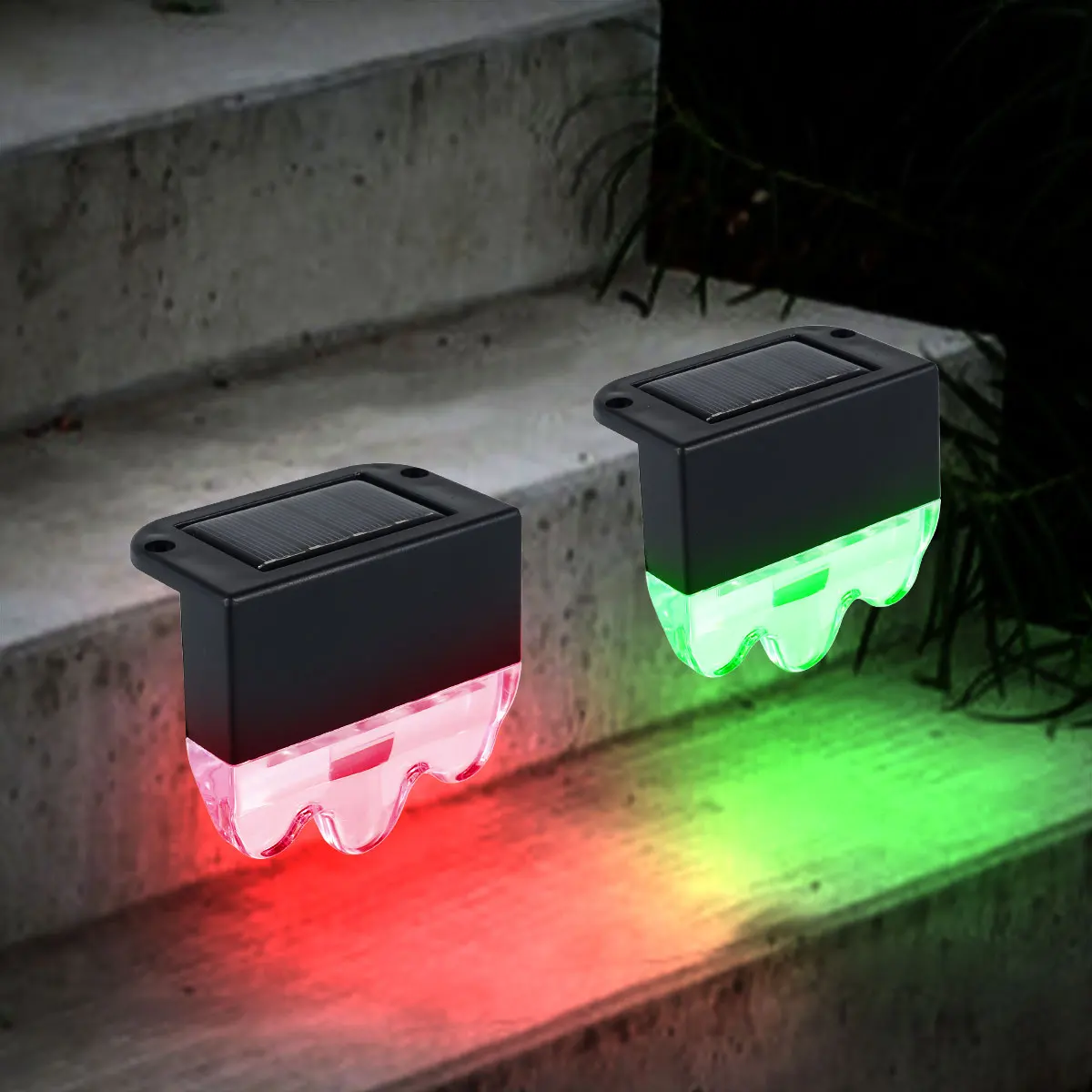 2PCS-Solar-LED-Deck-Lights-Stair-Light-Outdoor-Garden-Passage-Courtyard ...