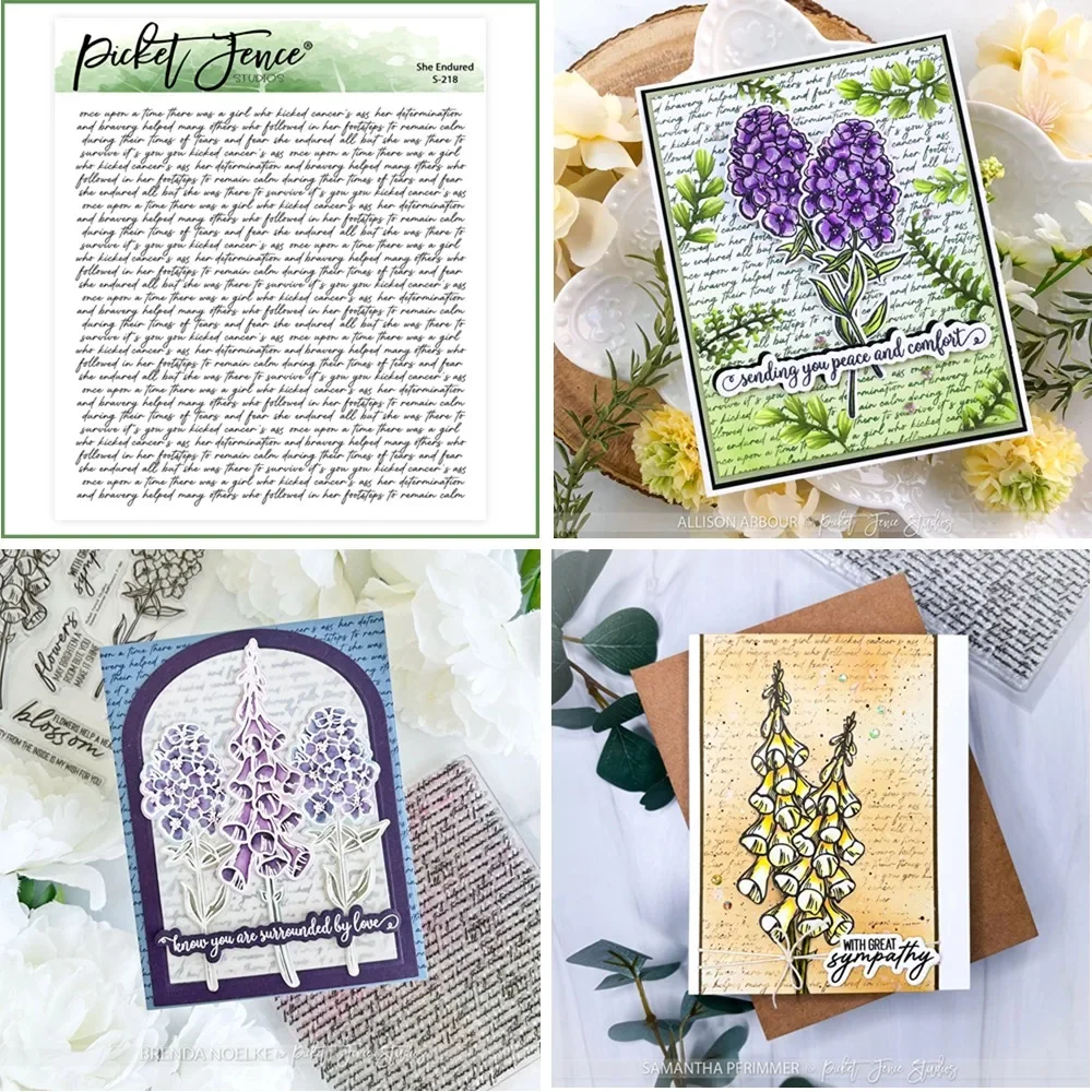 She-Endured-clear-silicone-stamps-for-DIY-scrapbooking-craft-supplies ...