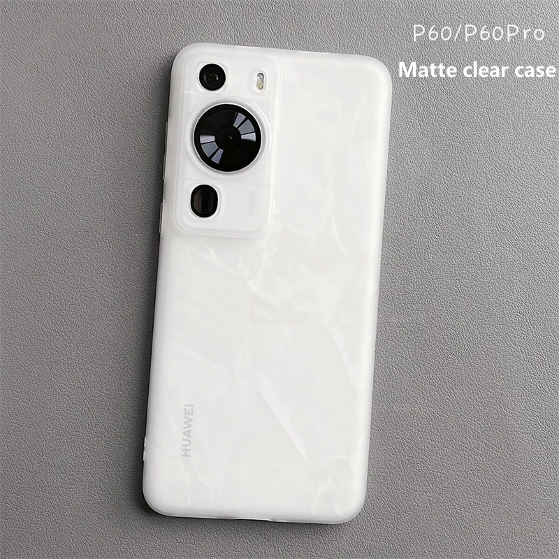 Matte Clear Case For Huawei P60 Pro Case TPU Soft Silicone Phone Cover ...