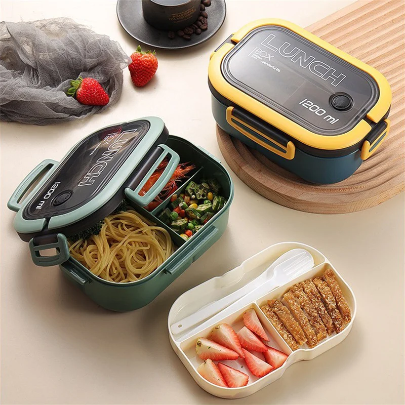 Double-Layered-Lunch-Box-Food-Container-For-Kids-Portable-Compartments-Bento-Lunchbox-Eco ...