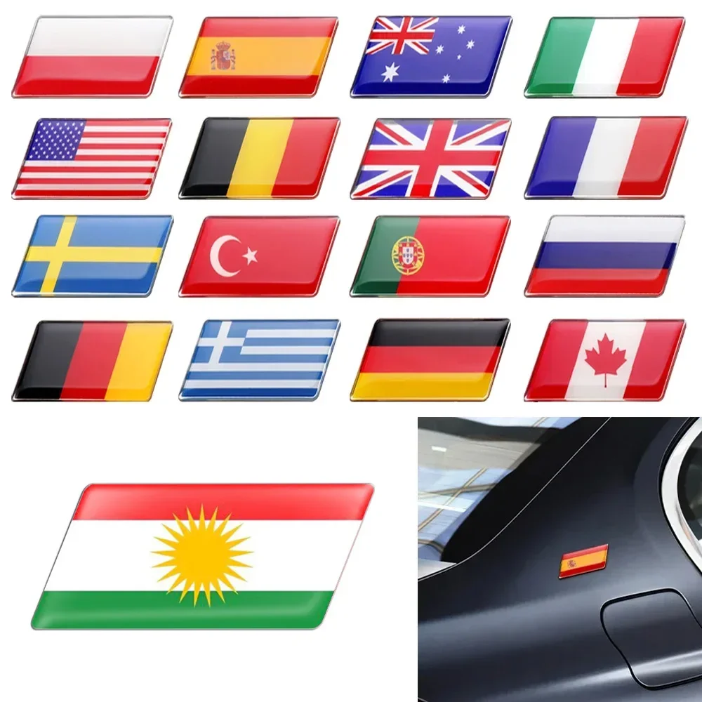 3D Epoxy Sweden France Germany Car Flag Sticker for VW Rline GTI ...