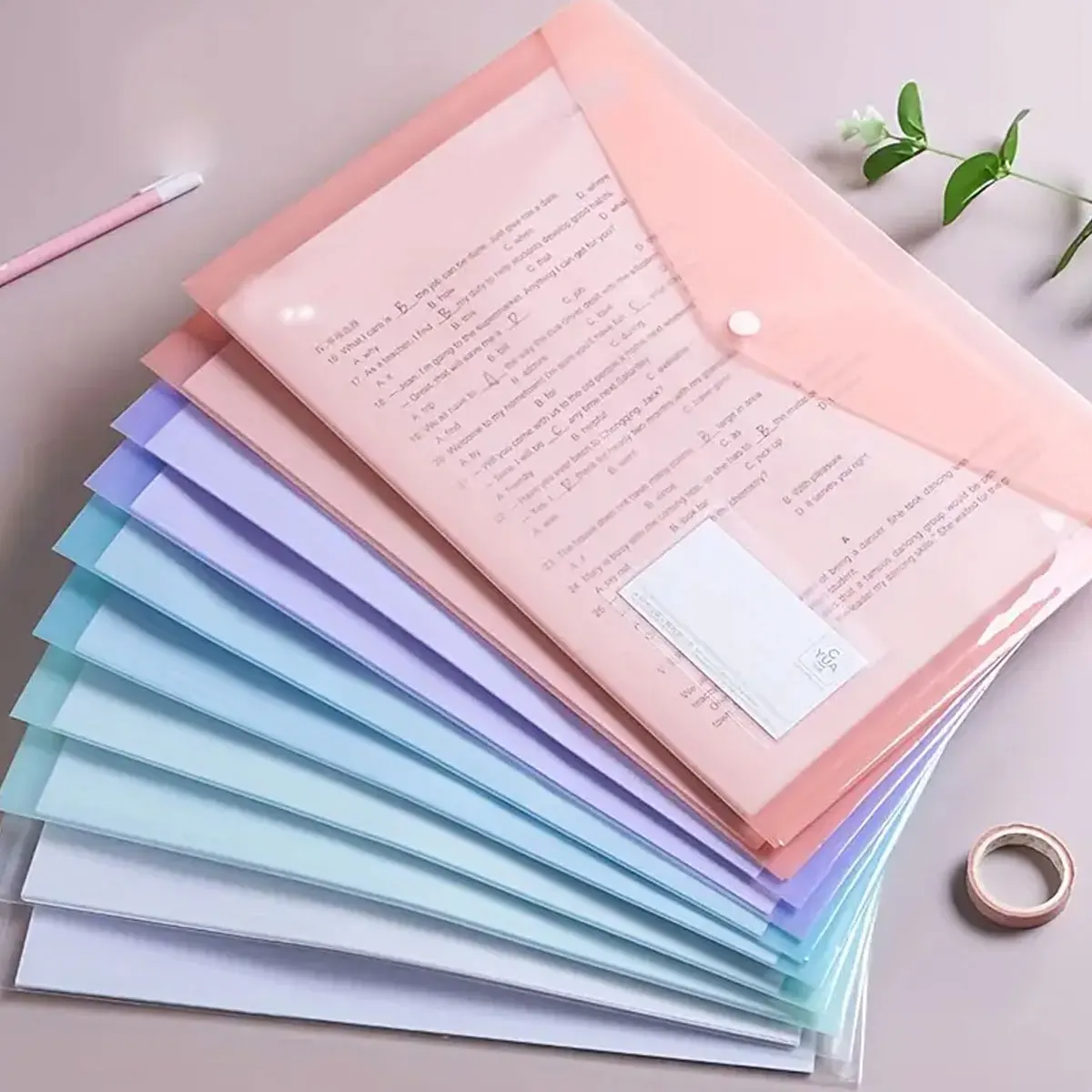 Transparent Reusable Plastic Envelopes – THE SUPPLIES CENTRAL