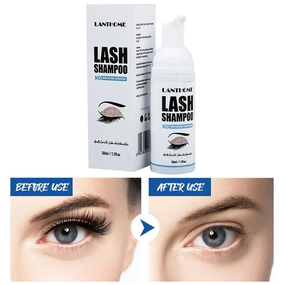 50ml-Eyelash-Extension-Foam-Cleanser-Shampoo-Gentle-Cleansing-Mosse ...