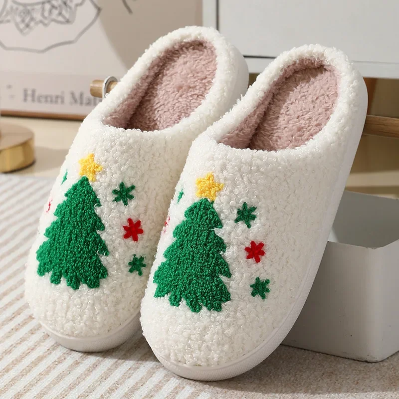 Christmas-Tree-Slippers-Thick-Sole-Winter-Home-Slipper-Warm-Slippers ...