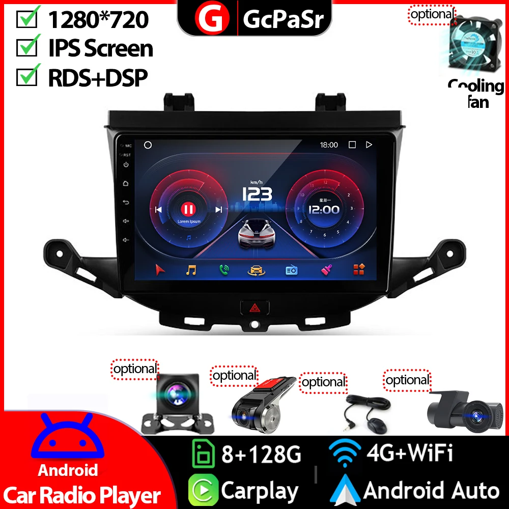 Auto Car Multimedia Player Radio Video For Opel Astra K 2015 - 2019 ...