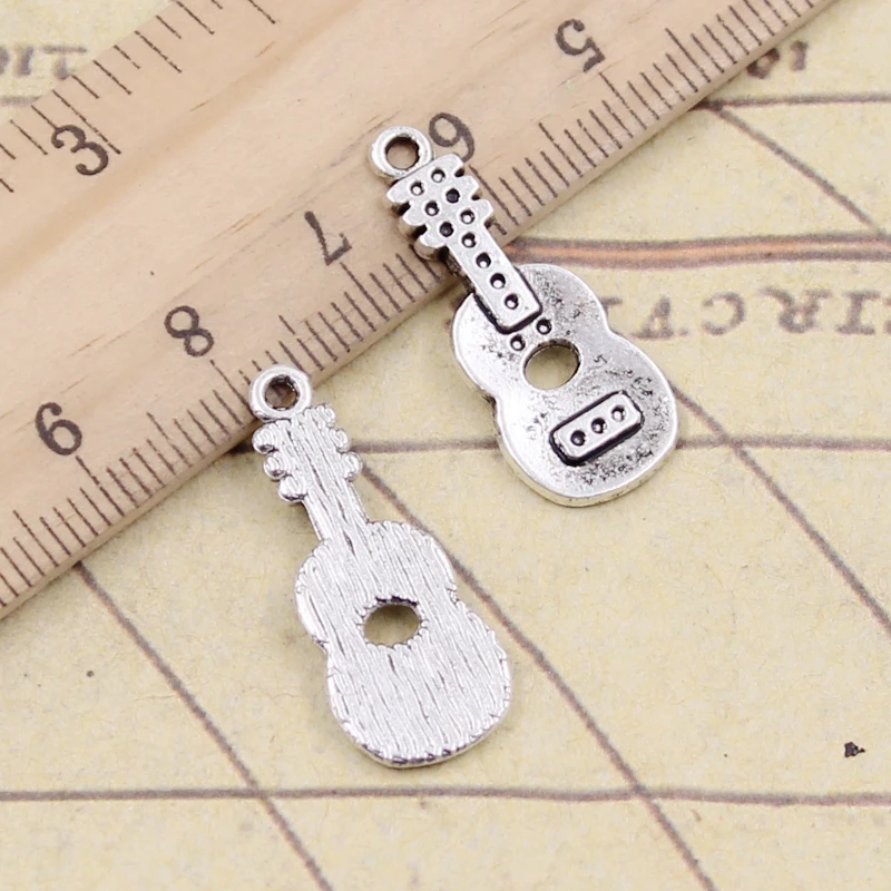 20pcs-Charms-Acoustic-Guitar-26x11mm-Tibetan-Bronze-Silver-Color ...