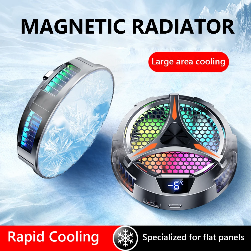 Magnetic-Phone-Cooler-Fan-with-Temperature-Display-Universal-Tablet ...