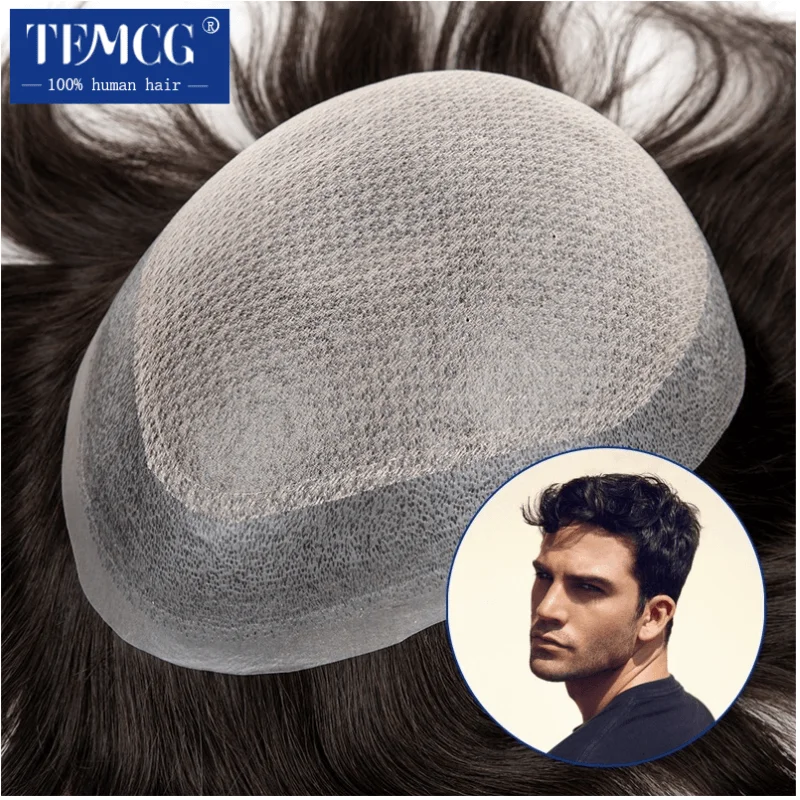 Toupee-men-Diamond-Lace-Base-with-Injected-PU-Around-100-Natural-Human ...