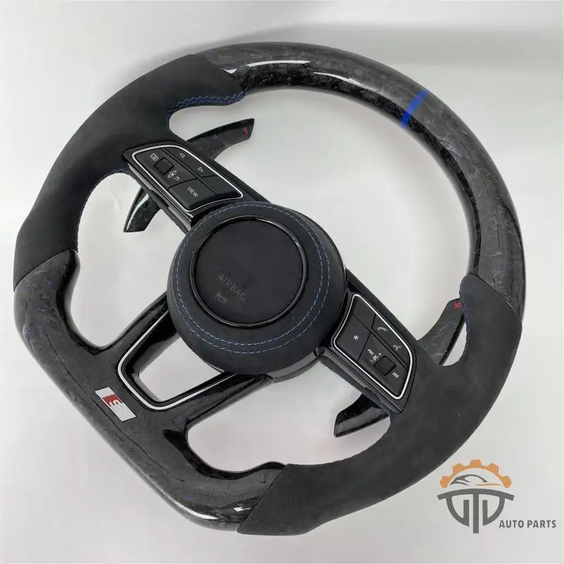 Real Forged Carbon Fiber Steering Wheel for AudiA3 A4 A5 A6 A7 RS3 RS4 ...