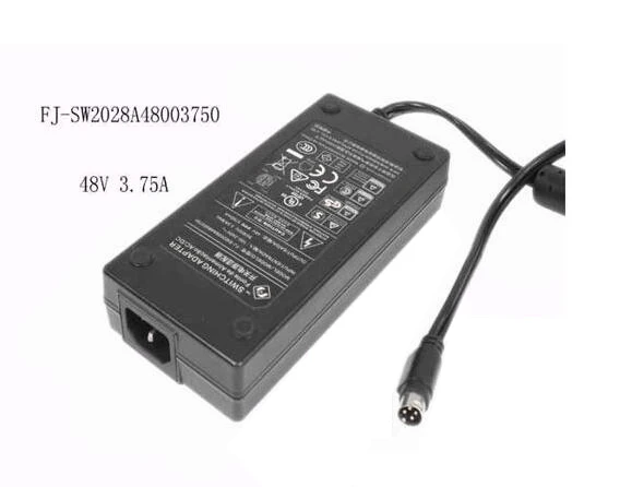 Laptop Power Adapter 48V 3.75A, 4-Pin Din, IEC C14, FJ-SW2028A48003750
