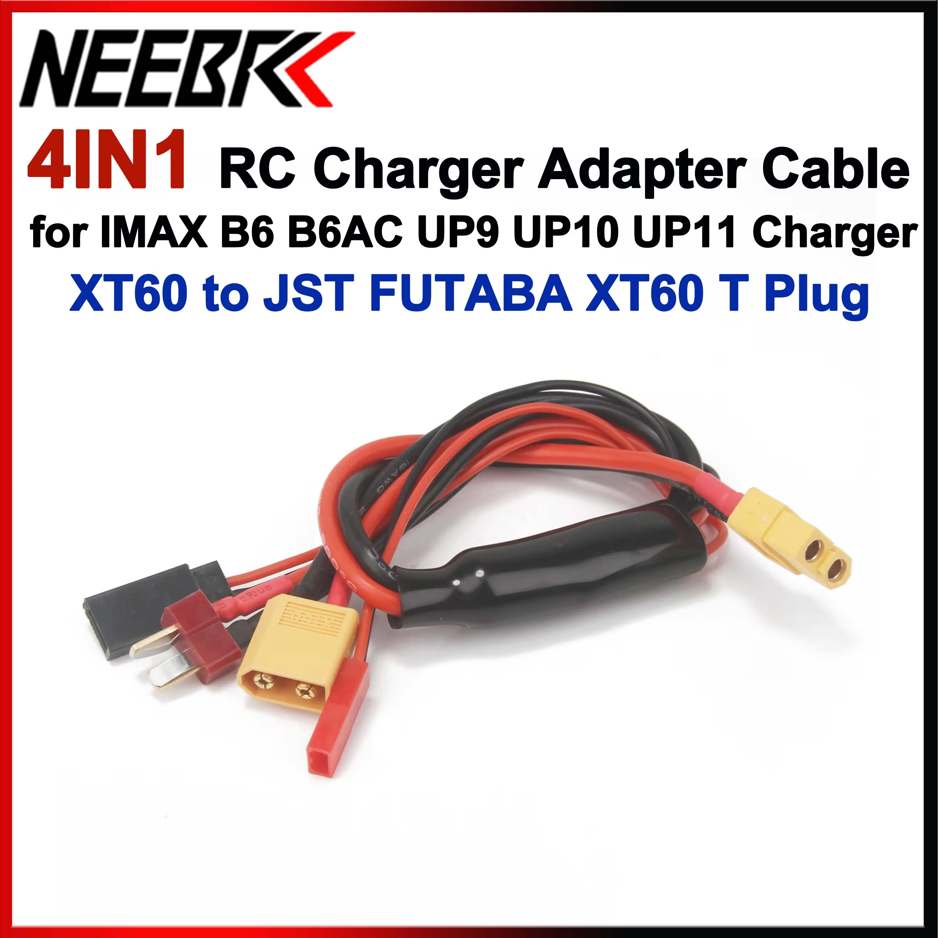RC Charger Adapter Connector 4 In 1 Charger XT60 to JST FUTABA XT60 T ...