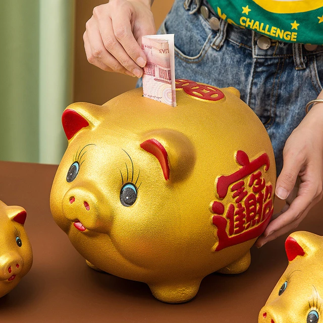 Piggy Bank And Coins