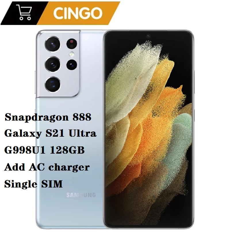 Samsung Galaxy S21 Ultra 5G G998U1 6.8 "12GB RAM 128GB ROM Snapdragon ...