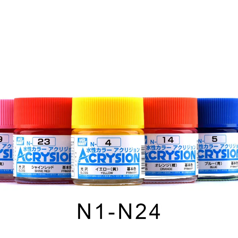10ML-Mr-Color-Hobby-Acrysion-N1-N24-Water-Base-Acrylic-Paint-Pigment ...