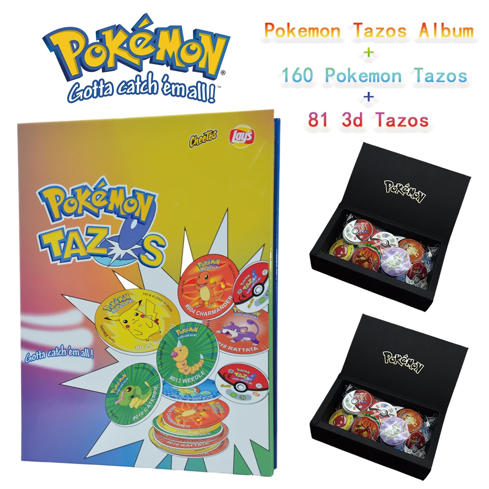 2023 Edição Natal Pokemon Tazos 160/81 Peças 3D Tazos Álbum Pikachu ...