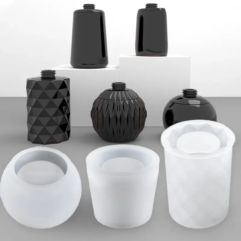 Aromatherapie-Flasche-Silikon-Form-Lotion-Flasche-Seife-Dispenser-Harz ...