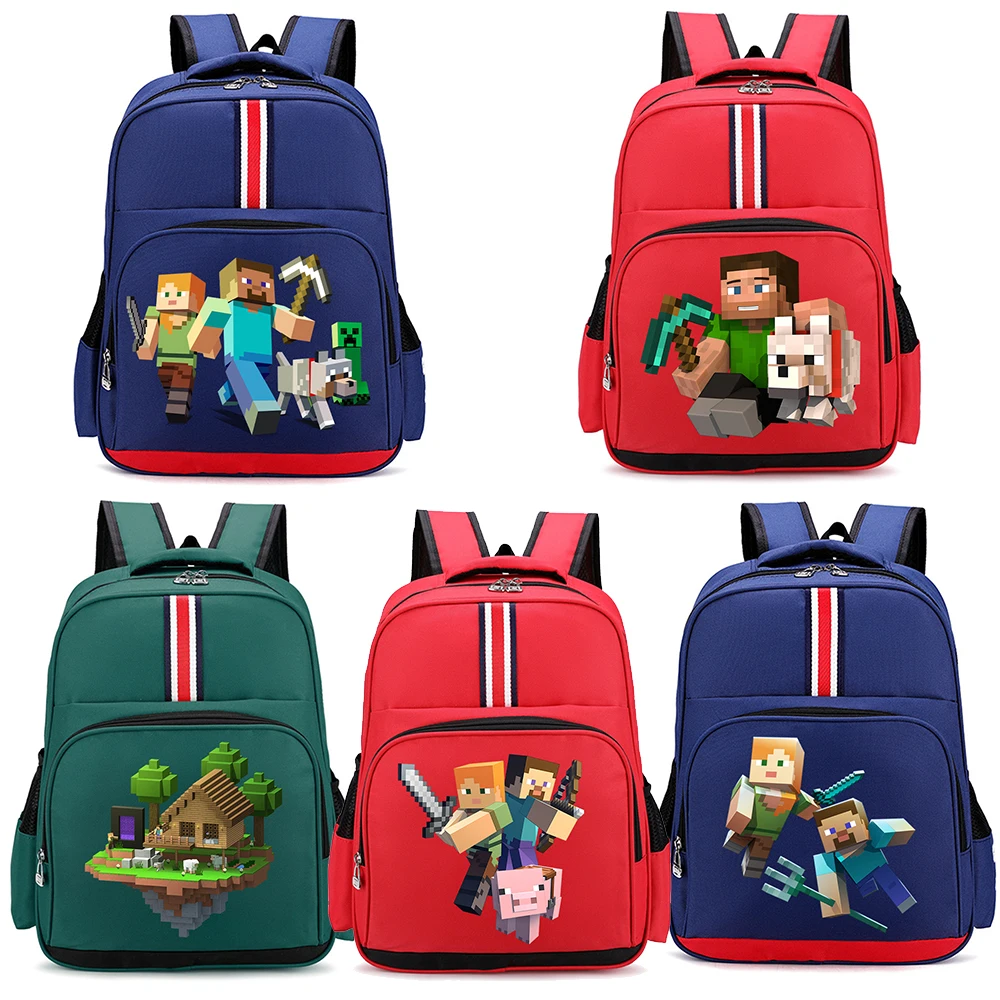 Miner-Crafting-Pixel-Kindergarten-Backpack-Student-Backpack-Coach-Bag ...