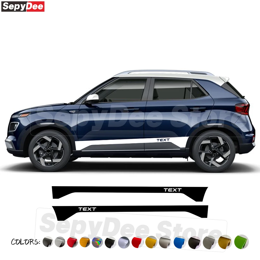 2Pcs-Raing-Sport-Car-Body-Door-Side-Stripe-Kits-Stickers-for-Hyundai ...