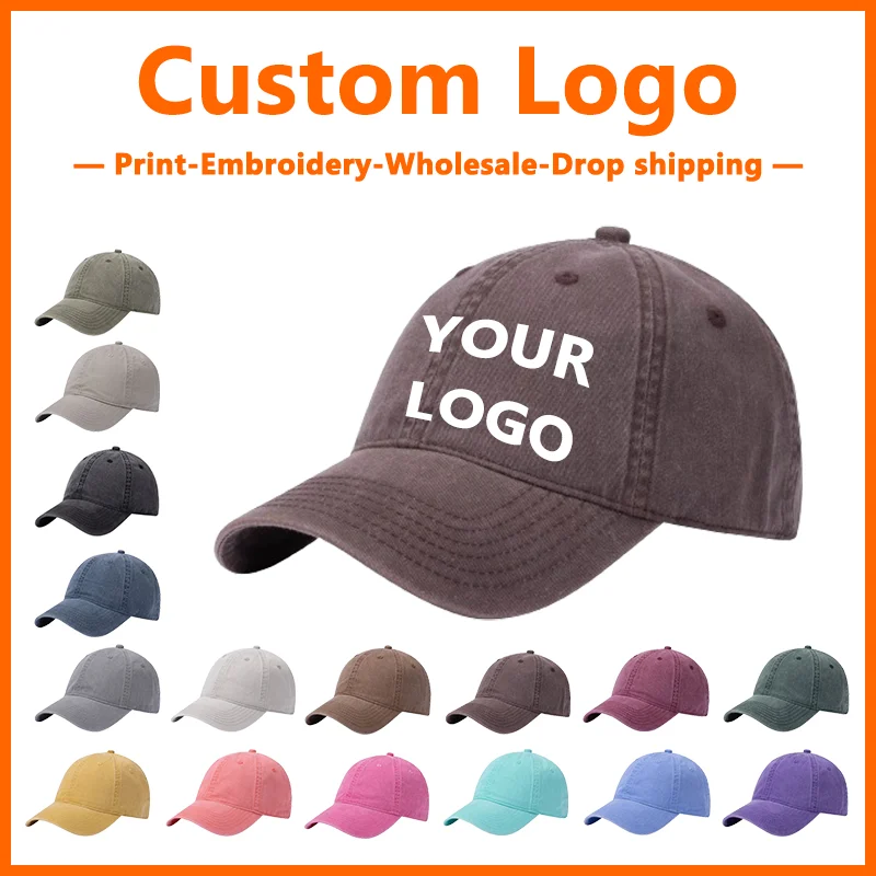 Custom-Embroidery-Vintage-Washed-Cotton-Hat-for-Men-and-Women-Baseball ...