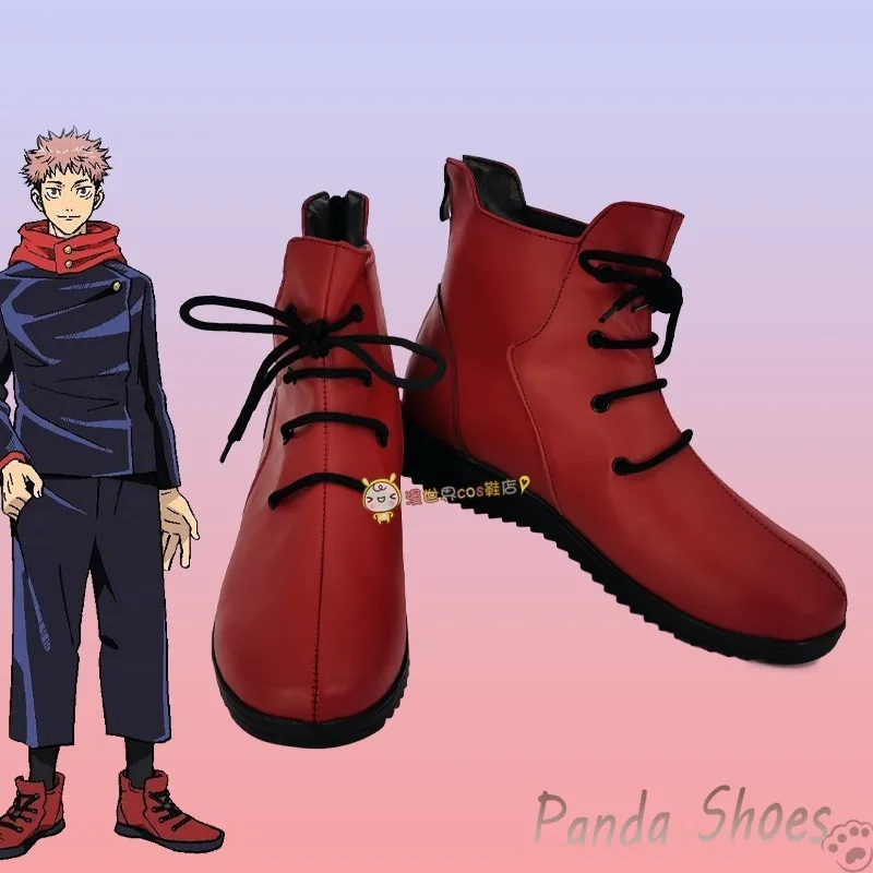 Jujutsu-Kaisen-Itadori-Yuji-Cosplay-Shoes-Anime-Cos-Red-Boots-Comic ...
