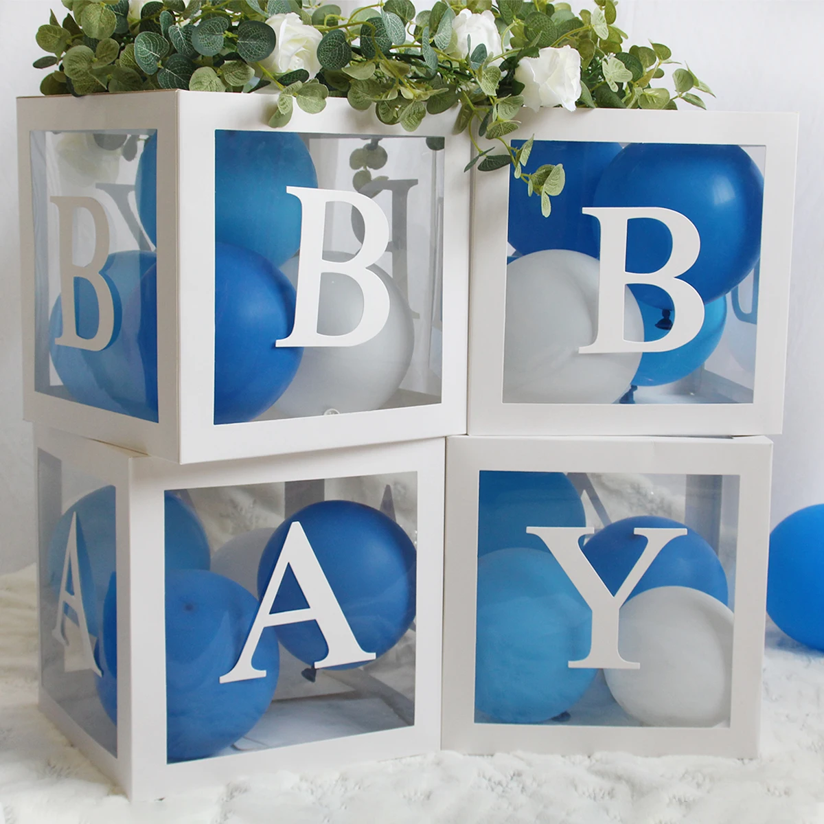 27-25cm-Custom-Transparent-Letter-Box-A-Z-Baby-Shower-Girl-1st-Birthday ...