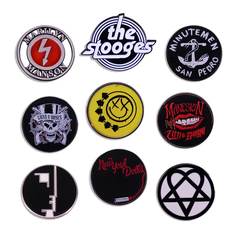 Classic-Rock-Band-Enamel-Pin-Pop-Punk-Music-Badge-Brooch-Fan-Collection ...