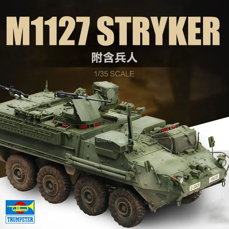Trumpeter-Assembled-Military-Model-Kit-00395-American-M1127-Stryker ...