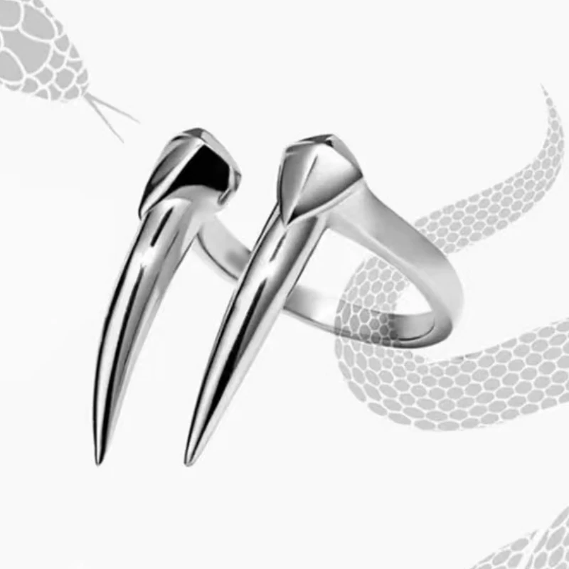 Gothic-Punk-Silver-Color-Vampire-Teeth-Fangs-Finger-Ring-for-Men-Women ...