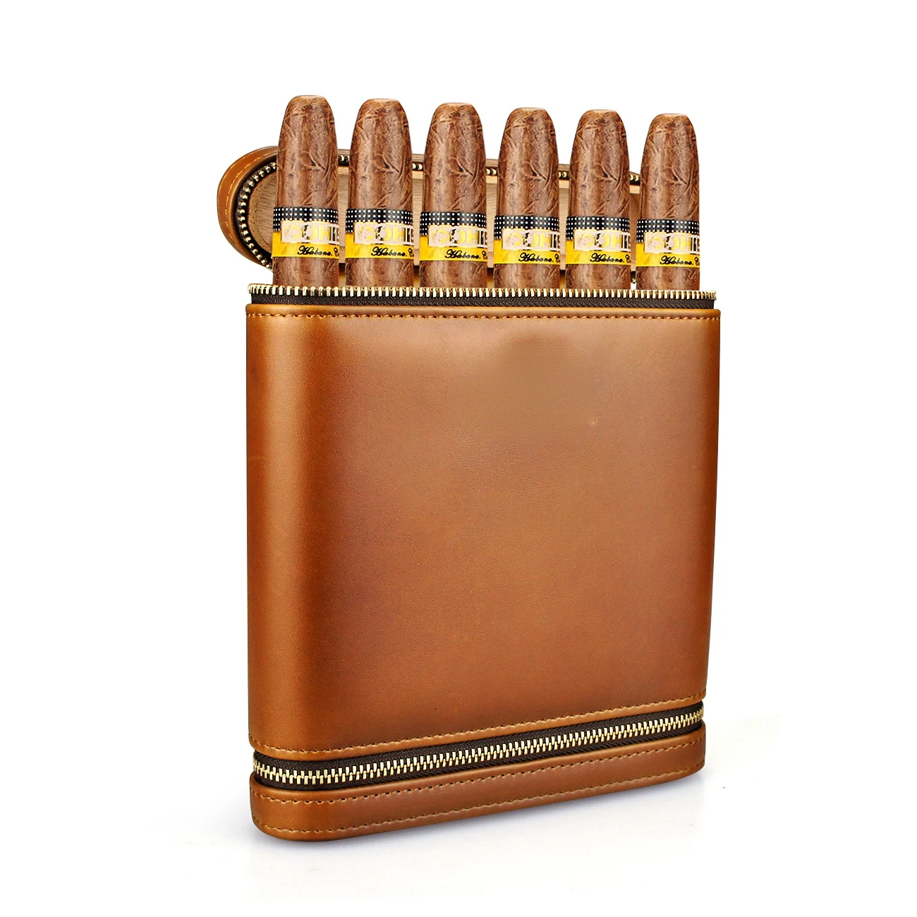 Portable-Leather-Cigar-Case-Humidor-6-Tubes-Holder-Mini-Humidor-Box ...