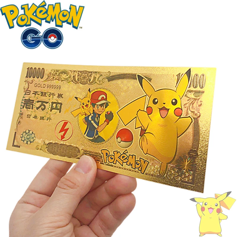 Anime Pokemon Cartoon Commemorative Coins Pikachu Pokeball gold ...