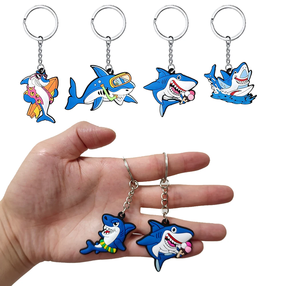 6pcs-shark-keychains-shark-shape-key-ring-ocean-animals-shark-party ...