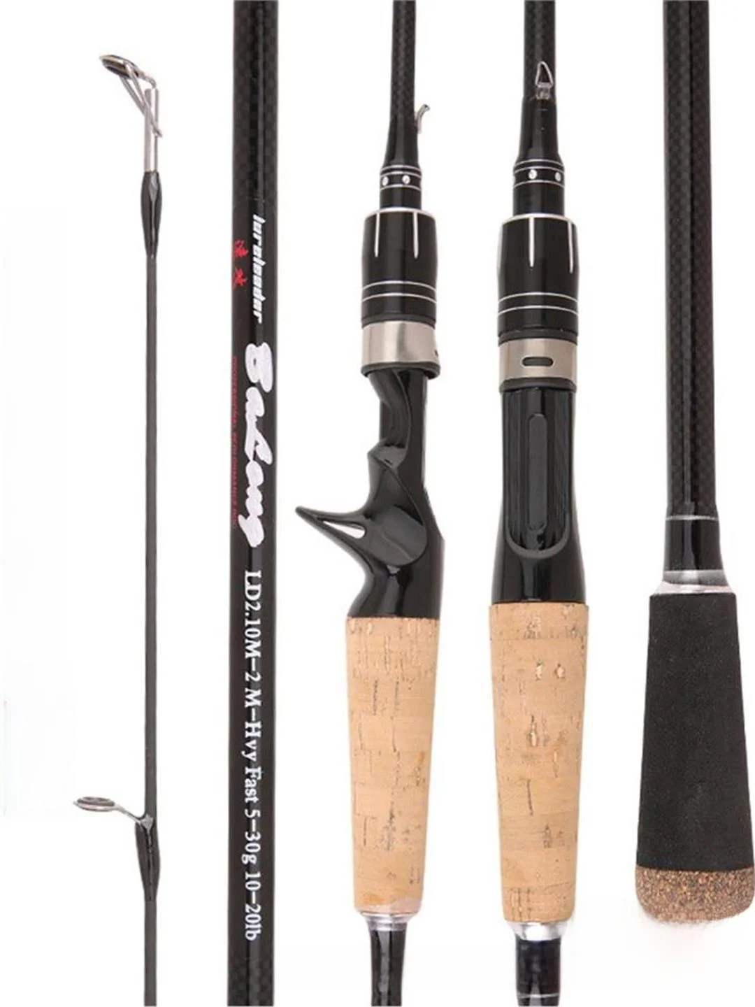 Carbon Fiber Lure Rod Set Gun Handle Drip Wheel Casting Rod Mouth Far ...