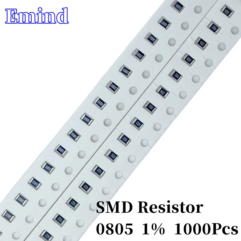 1000-piezas-0805-resistencia-Smd-1-100R-120-180-240-330-360-430-470-510 ...