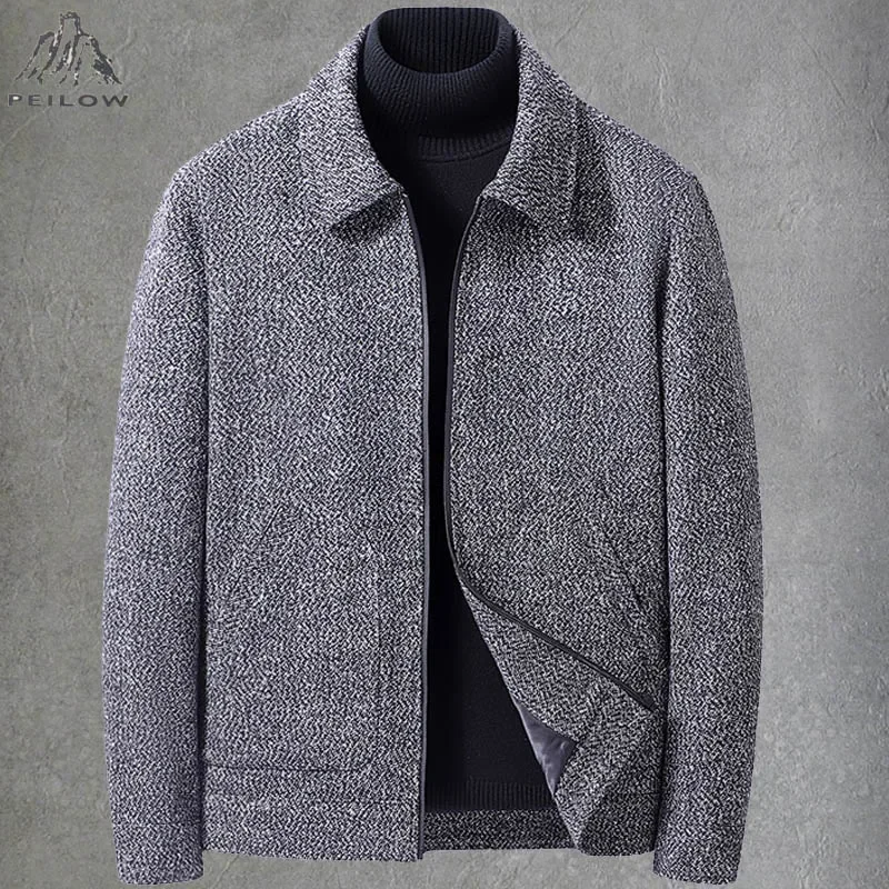 New-Short-Wool-Coats-For-Men-Spring-Autumn-Middle-aged-Casual-Business ...