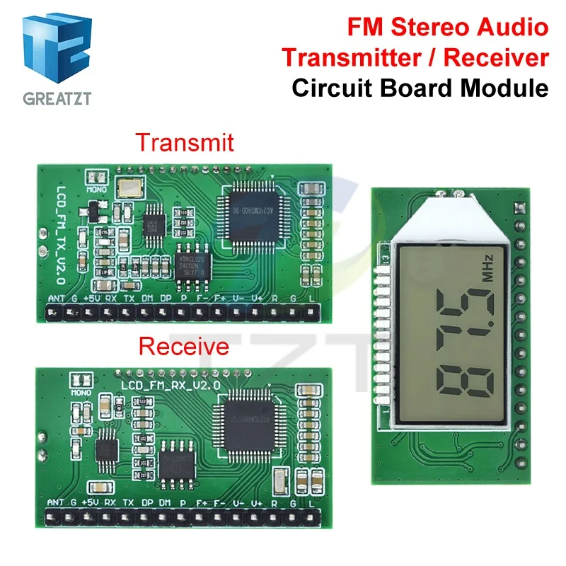 87-108MHZ Digital FM Receiver Module Radio Transmitter Wireless ...