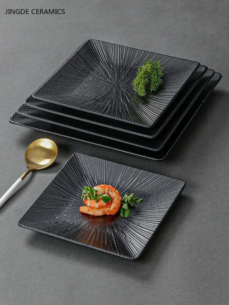 1Pc Melamine Square Plate High Quality Black Snack Dishes Home Merchant Dining Plate Not Easily Broken Plastic Plate AliExpress 15