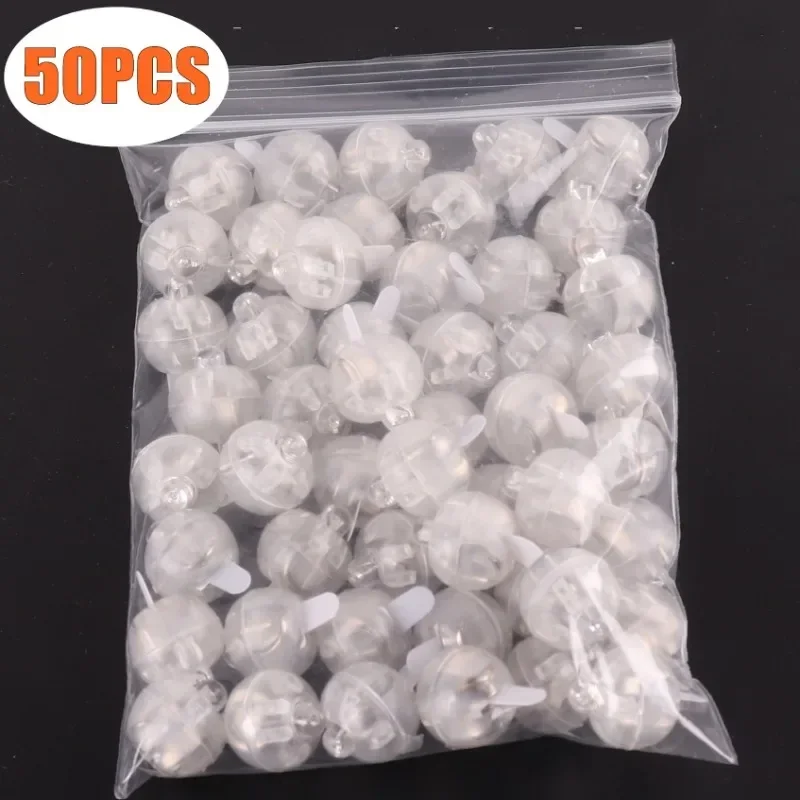 50Pcs Tumbler Small Round Ball Light Balloon LED Flash Luminous Lamps ...