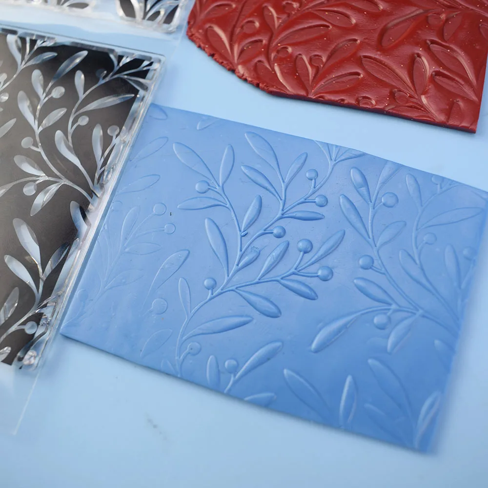 Leaf Trim Clay Stamp Embossing Texture Designer DIY Pottery Ceramic ...
