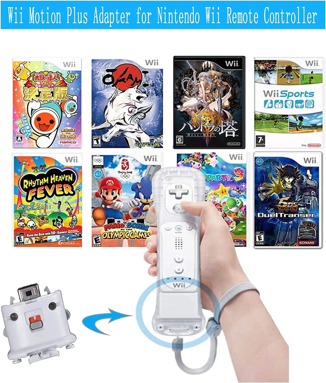 Adaptador de repuesto para Wii Motion Plus, acelerador de Sensor y ...