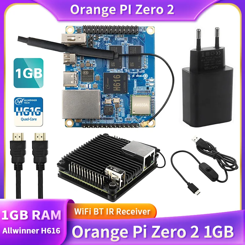 Orange Pi Zero 2 1GB RAM Allwinner H616 Chip WiFi BT IR Receiver ...