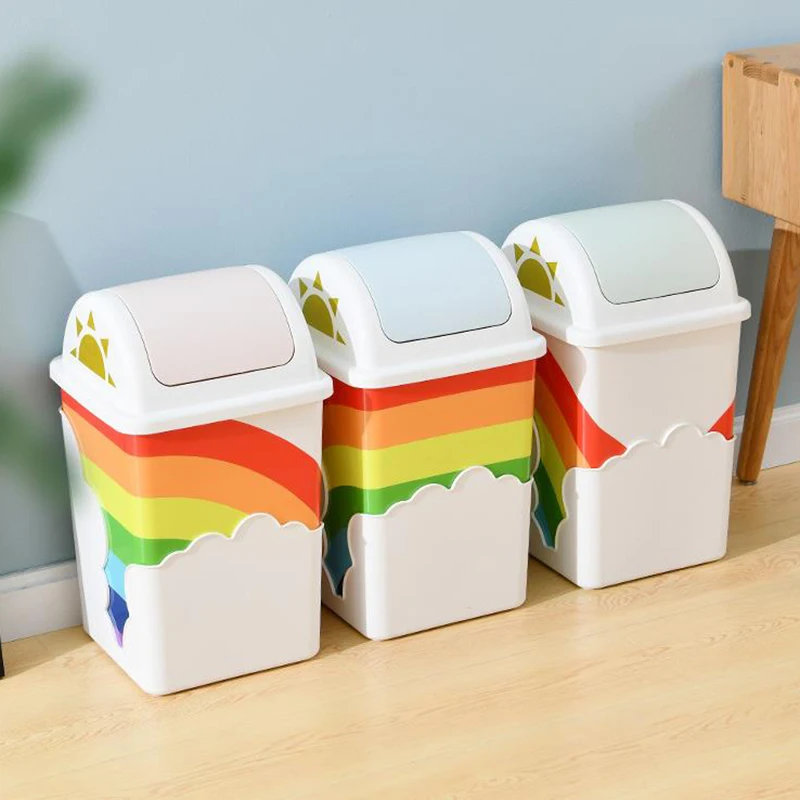 Innovative-Rainbow-Garbage-Bin-Large-Capacity-Household-Bedroom-Living ...