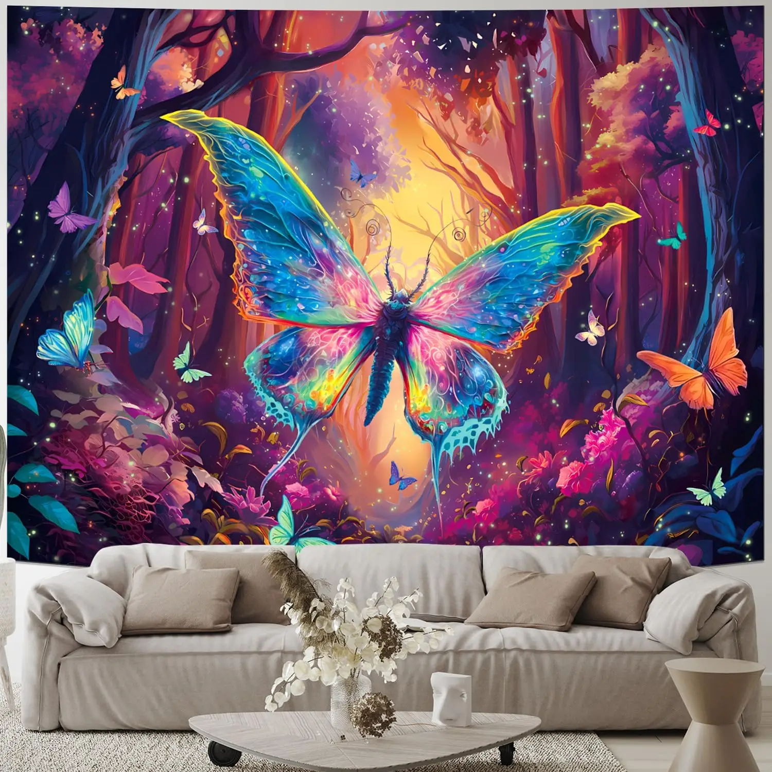Psychedelic-Mushroom-Tapestry-Divination-Psychic-Wall-Hanging-Hippie ...