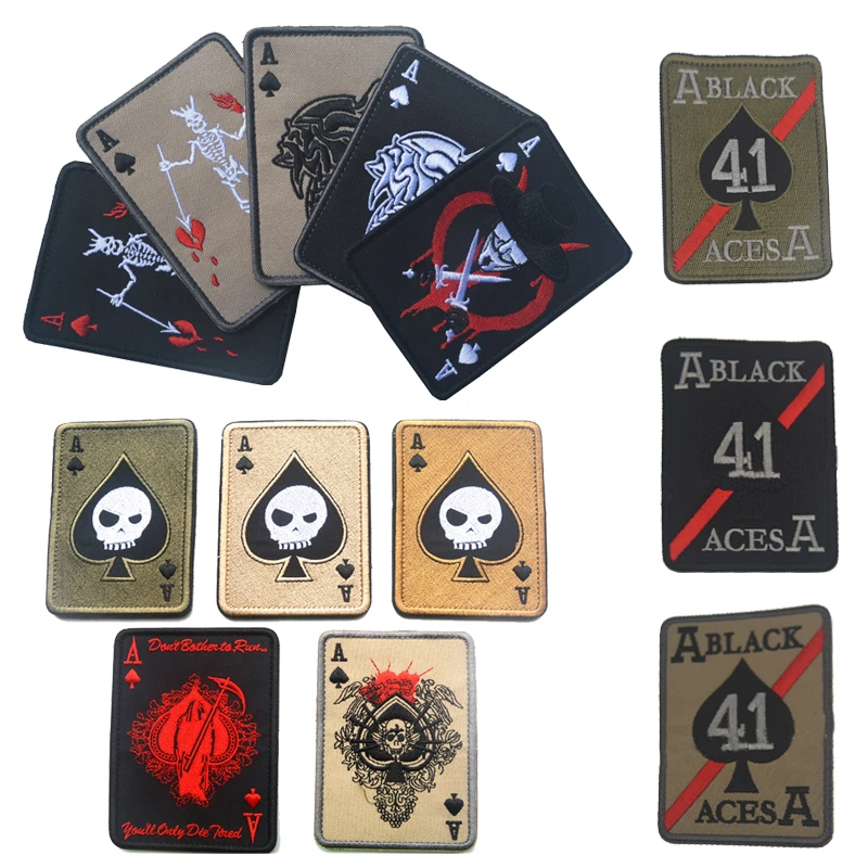 Embroidery Patch Death Card | Patches Army Badge Patch | Military ...
