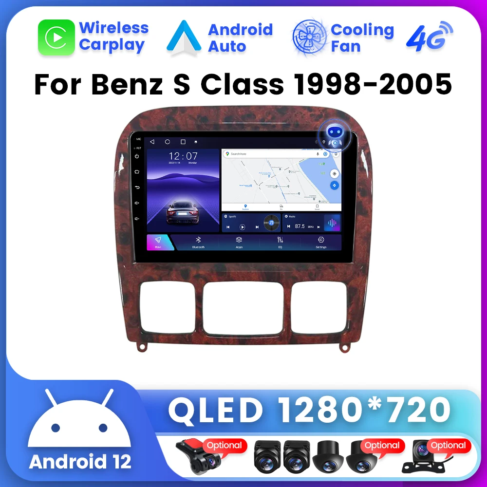 Car Radio Multimedia Player For Mercedes Benz S-Class S Class W220 1998 ...