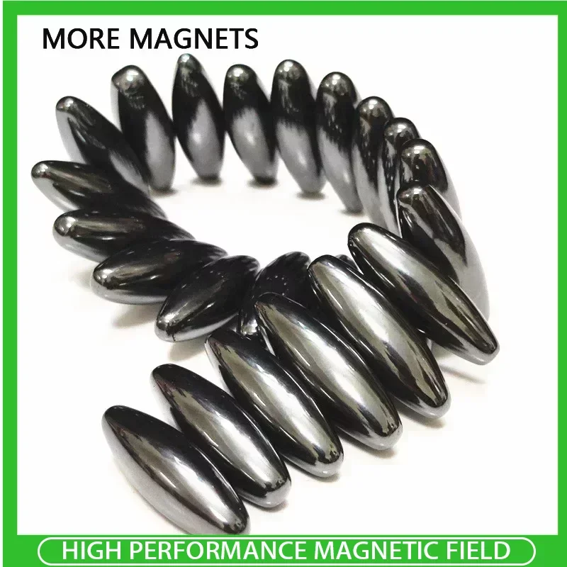 10PCS-Set-Strong-Magnetic-Therapy-Relief-Toy-Oval-Shape-Olive-Rattle ...